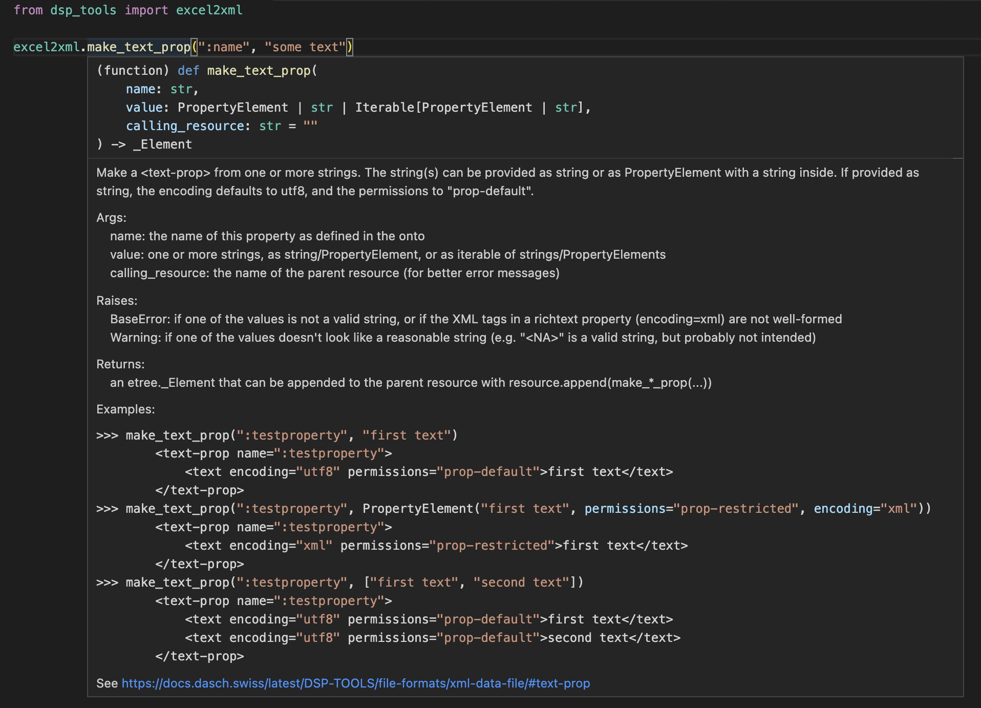 excel2xml module - DaSCH Service Platform Documentation